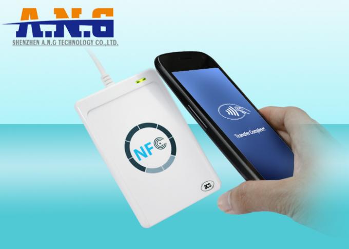 Portable NFC Rfid Reader Long Range / 13.56Mhz USB Rfid Reader For ...