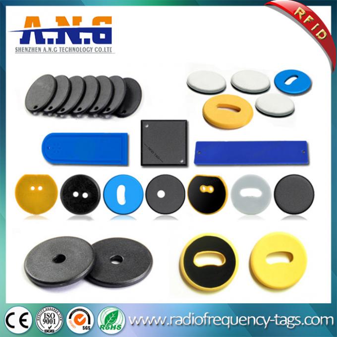 125khz Black Rfid Coin Tag , Iso 11784 Em4100 Smart Rfid Disc Tag Write