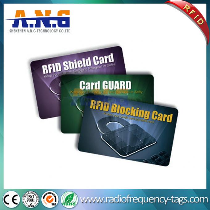 High Security anti scan rfid chip card wallet protector 0.76mm Thickness
