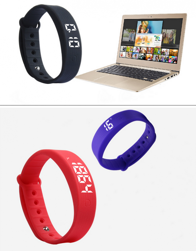 USB Port HF Rfid Tags , Sport Rfid Silicone Wristbands with FM1108 chip
