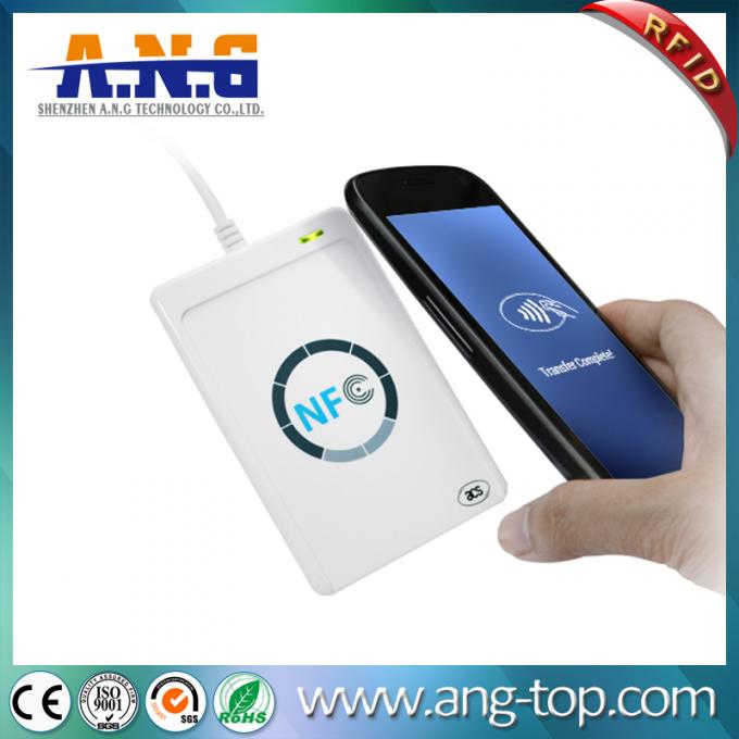 Portable NFC Rfid Reader Long Range / 13.56Mhz USB Rfid Reader For IC Card