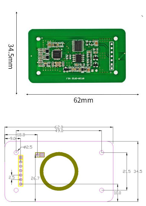 125Khz and 13.56Mhz Dual Frequency RFID Reader Writer NFC Reader Module
