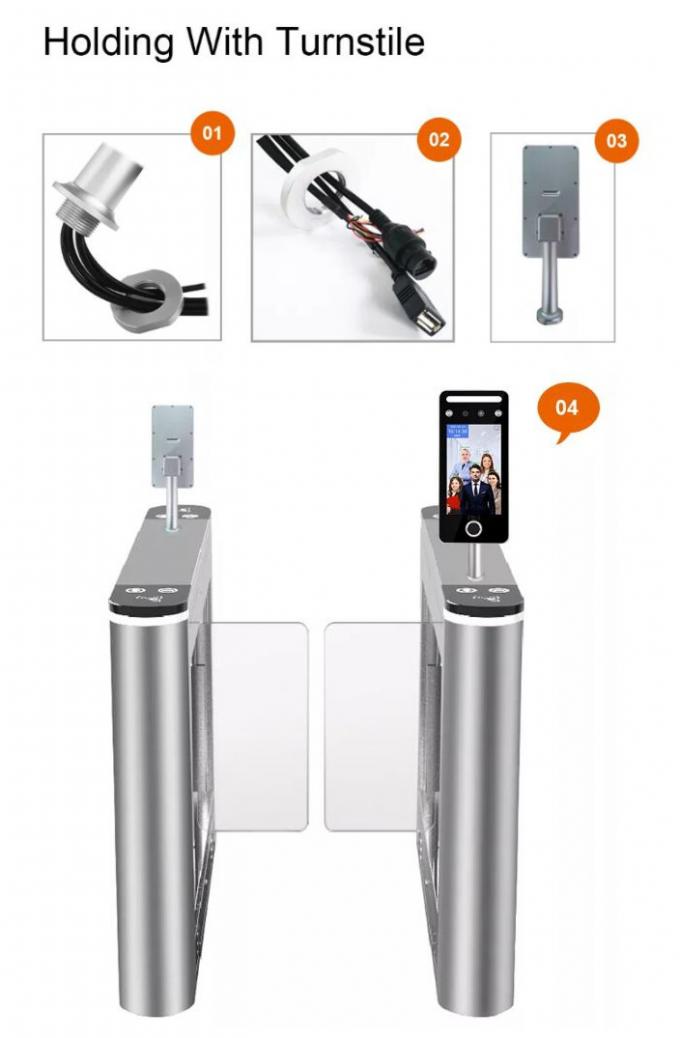 5 Inch Face Recognition Door Lock Time Attendance Fingerprint Reader ...