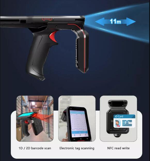 Android 10.0 PDA RFID UHF Reader Handheld POS Terminal IP65 Barcode Scanner