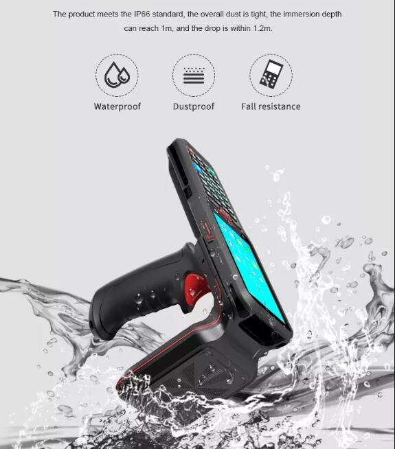 Android 10.0 PDA RFID UHF Reader Handheld POS Terminal IP65 Barcode Scanner