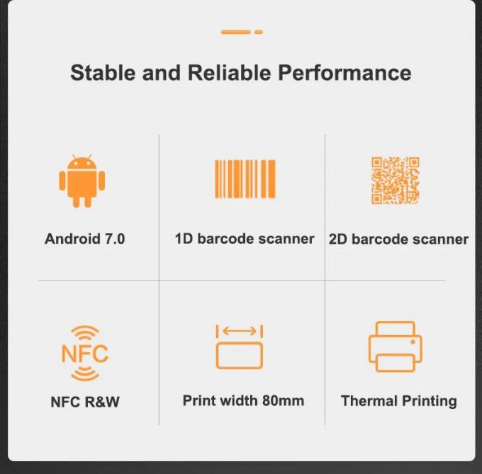 Rugged Industrial Andriod PDA RFID UHF Reader Fingerprint 1D/2D Barcode Scanner 80mm Printer